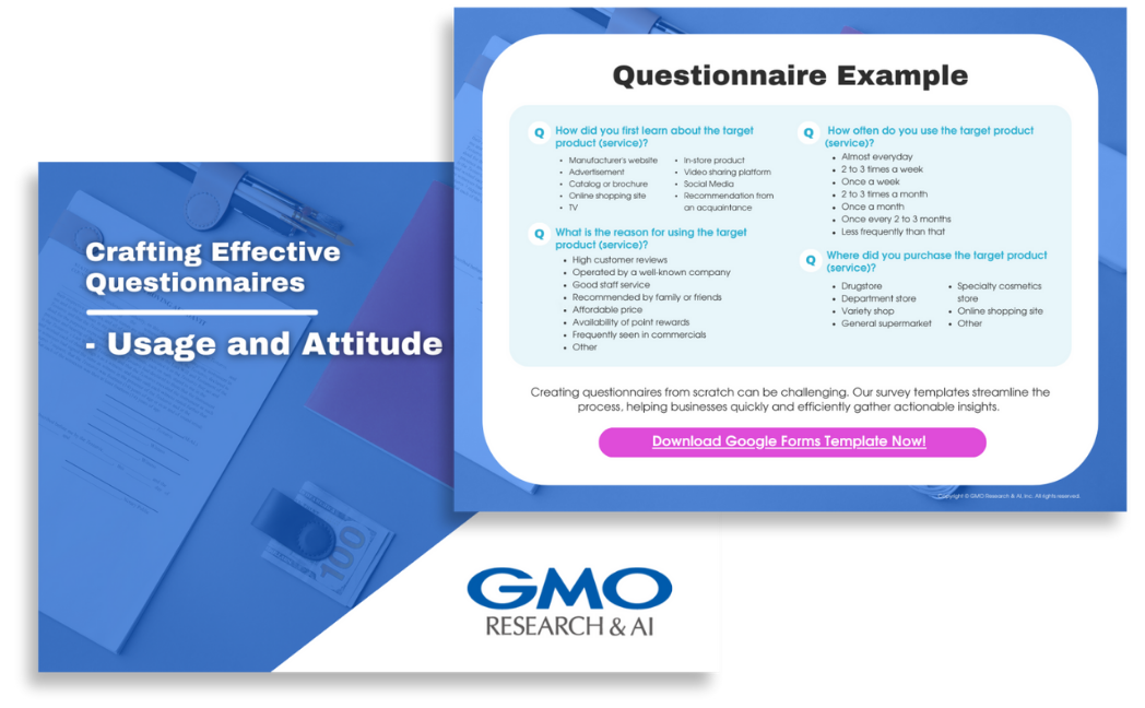 Usage and Attitude Survey: Tips and Free Template | GMO Research & AI